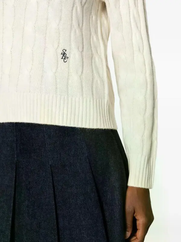 SPORTY & RICH Cable-knit Sweater