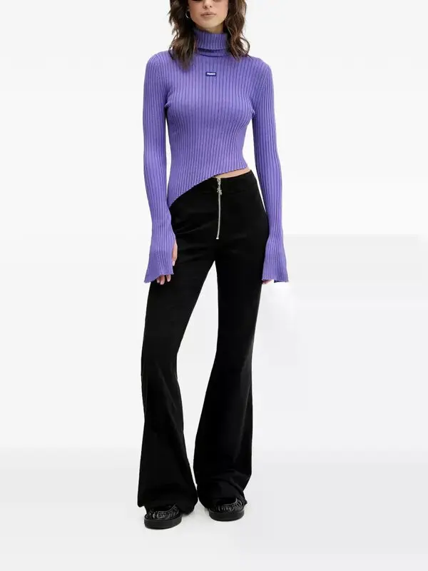 Hugo Zip-fastening Flare Trousers