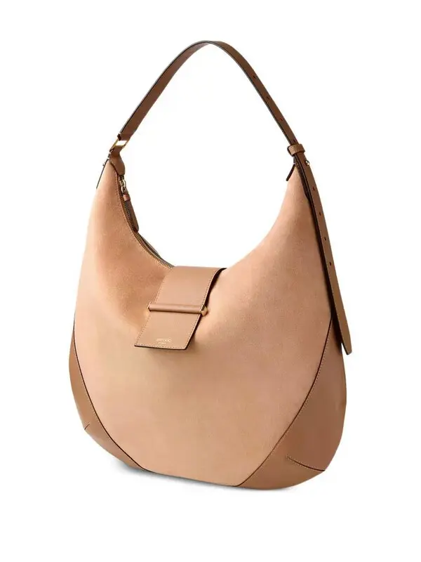 JIMMY CHOO Medium Bar Suede Shoulder Bag - Brown