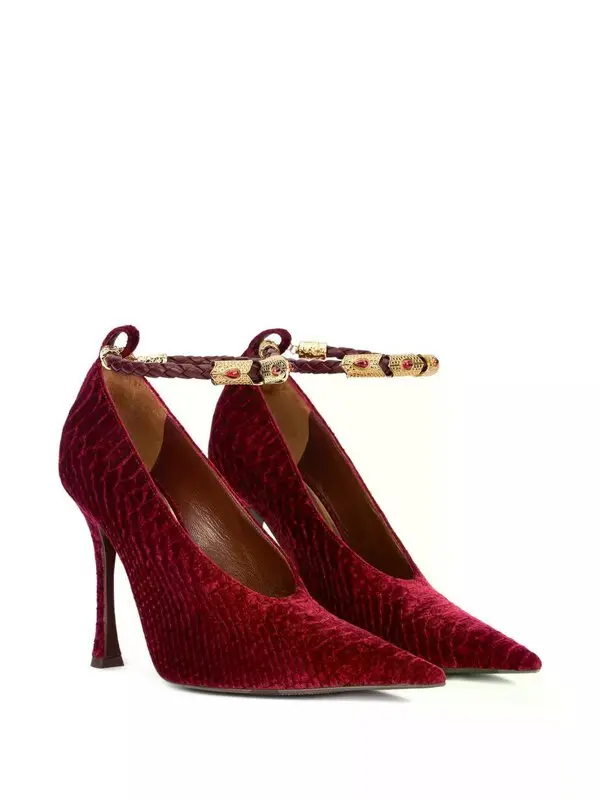 Roberto Cavalli Crocodile-embossed Pumps - Red