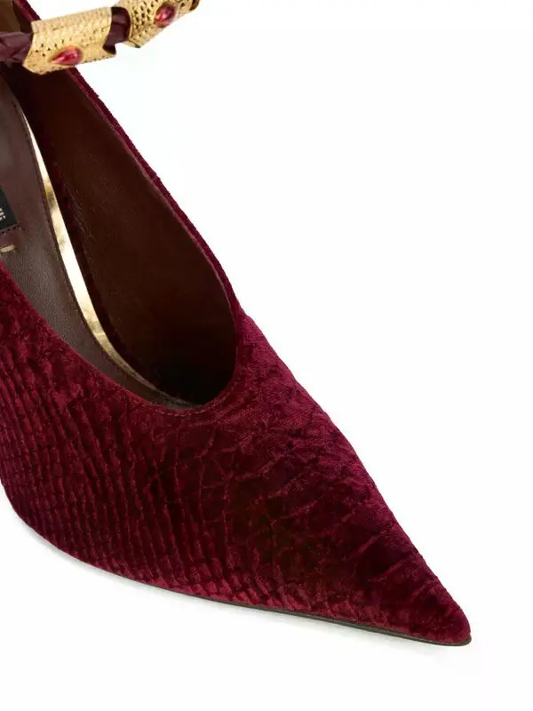 Roberto Cavalli Crocodile-embossed Pumps - Red