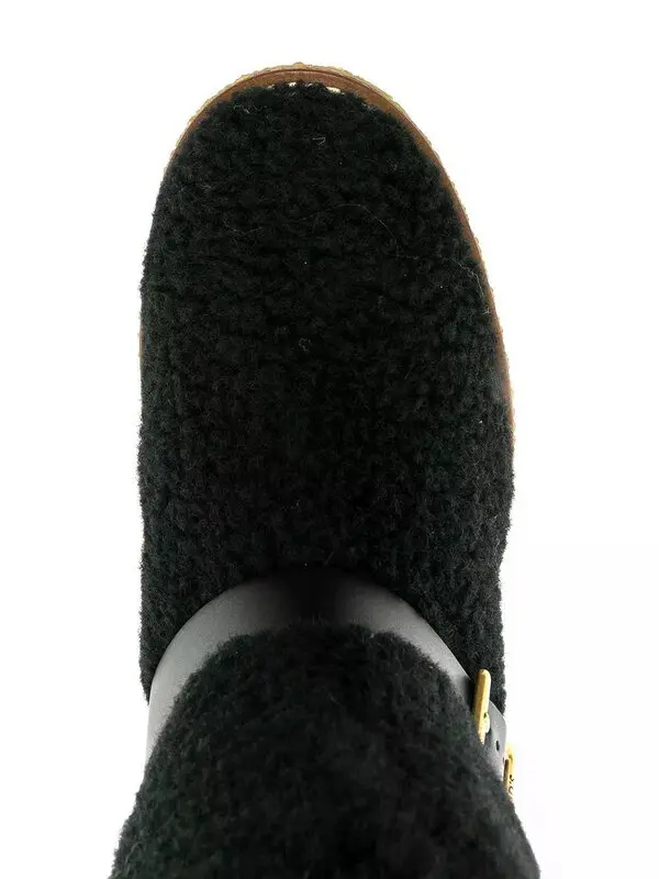 TOD'S Platform Shearling Ankle Boots