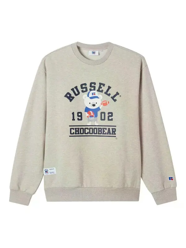 CHOCOOLATE Graphic-print Crew-neck Sweatshirt - Neutrals