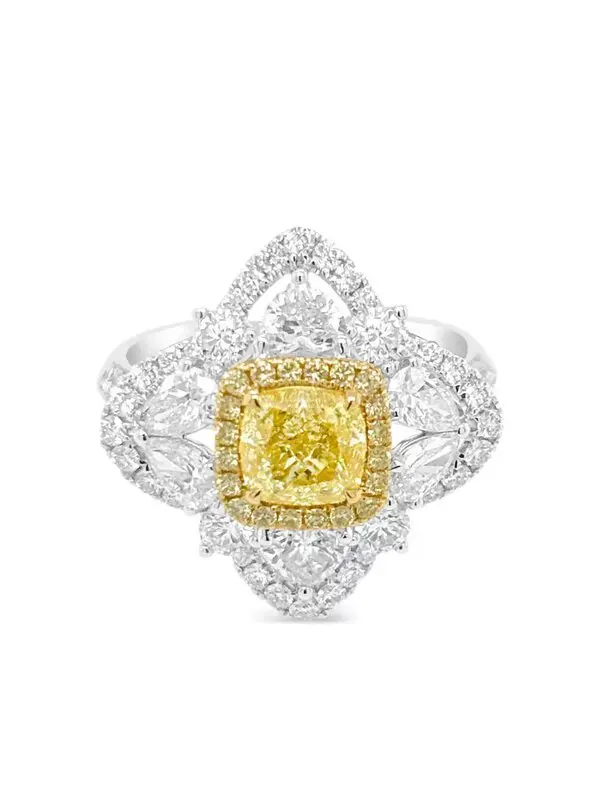 HYT JEWELRY 18k White Gold Diamond Ring - Silver