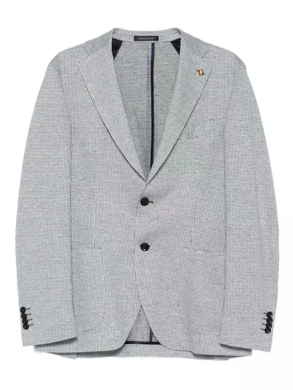 LATORRE Houndstooth-pattern Blazer - Blue
