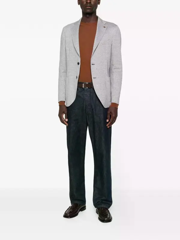 LATORRE Houndstooth-pattern Blazer - Blue