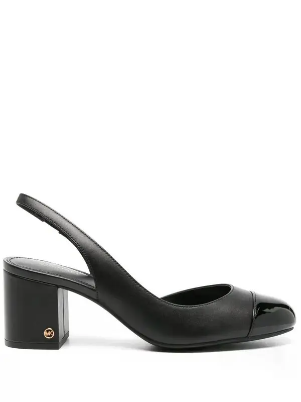 Michael Kors Calf Leather Block Heel Slingback Pumps