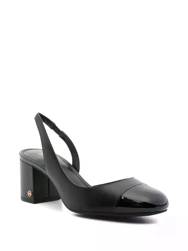 Michael Kors Calf Leather Block Heel Slingback Pumps