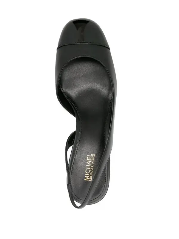 Michael Kors Calf Leather Block Heel Slingback Pumps