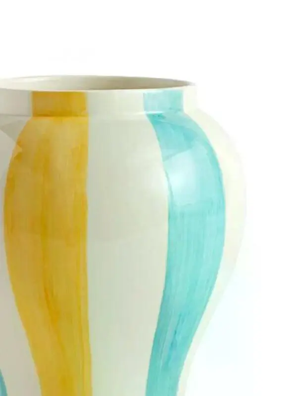 HAY Striped Ceramic Vase