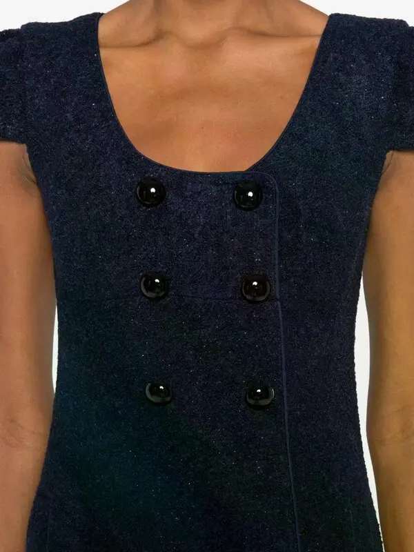 SELF-PORTRAIT Buttoned Mini Dress