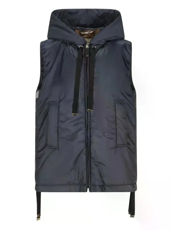 Max Mara Hooded Sleeveless Gilet - Blue