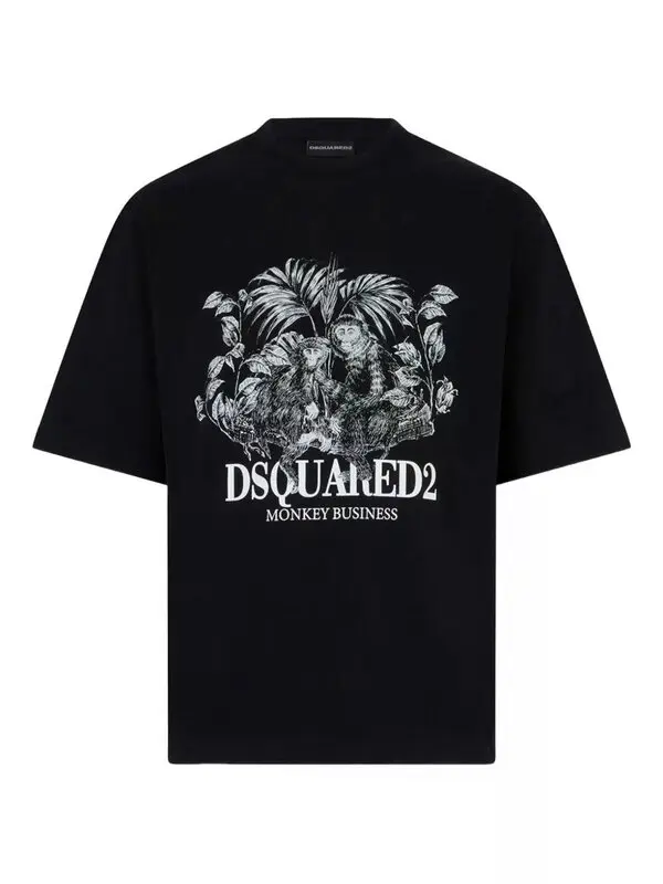 Dsquared2 Monkey Business Loose-fit T-shirt - Black