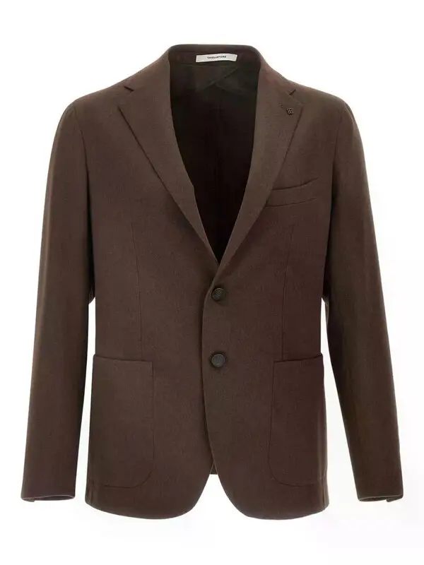 Tagliatore Notched-lapel Camel-wool Blazer - Brown