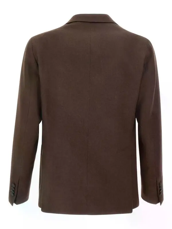 Tagliatore Notched-lapel Camel-wool Blazer - Brown