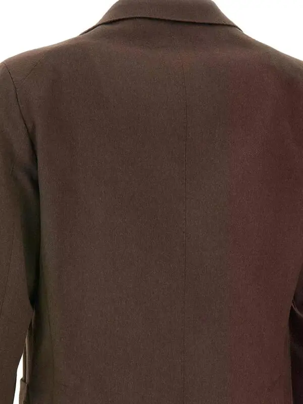 Tagliatore Notched-lapel Camel-wool Blazer - Brown
