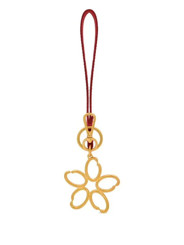 Oscar De La Renta Flower Keyring - Gold