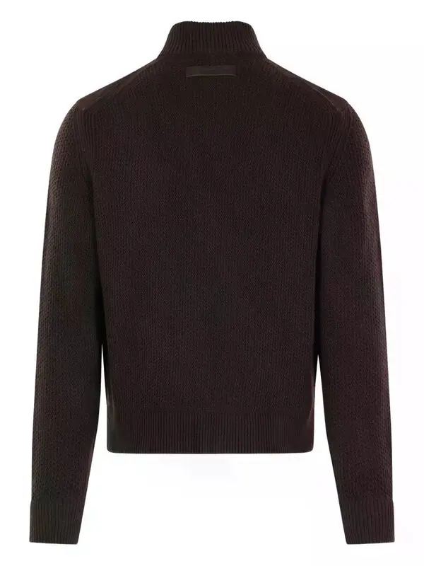 Zegna Suede-panel Cardigan