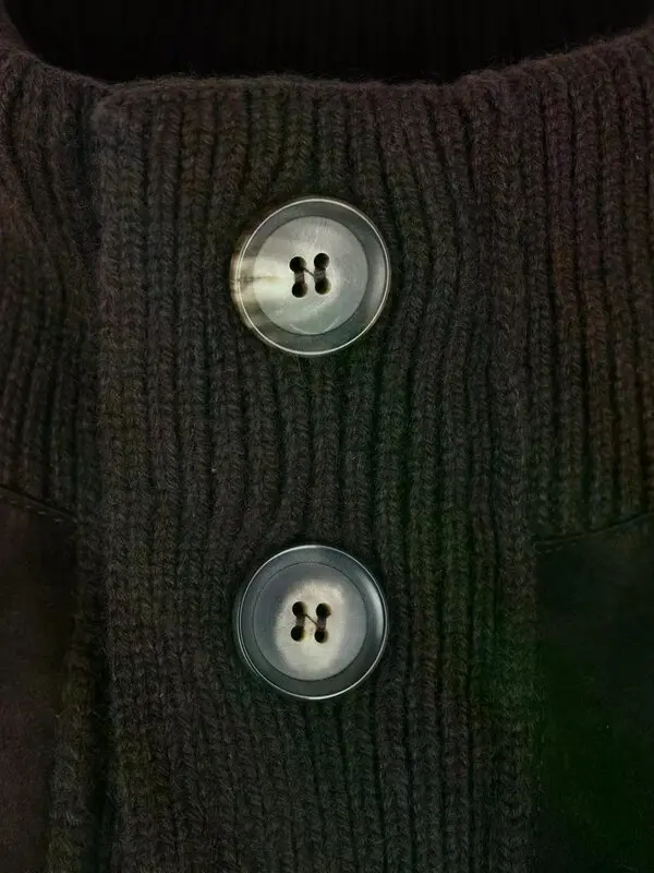 Zegna Suede-panel Cardigan