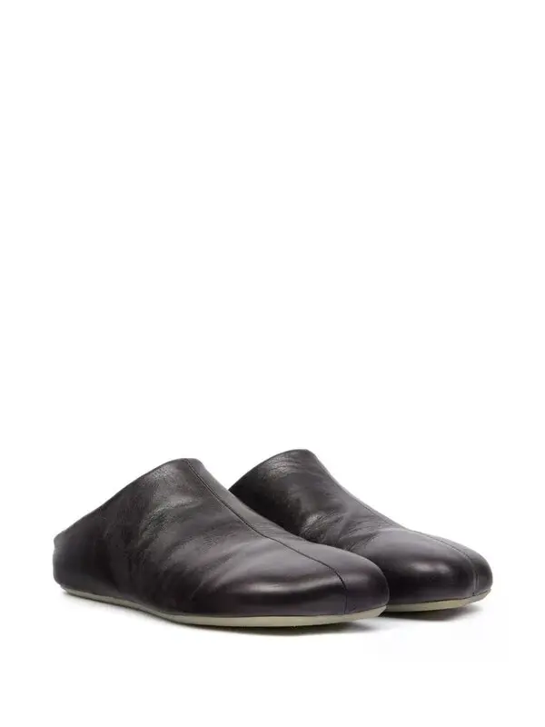MAISON MARGIELA Leather Flat Mules - Black