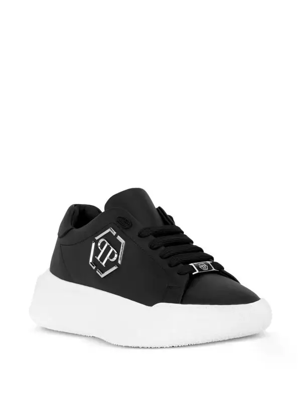 Philipp Plein Platform Leather Sneakers - Black