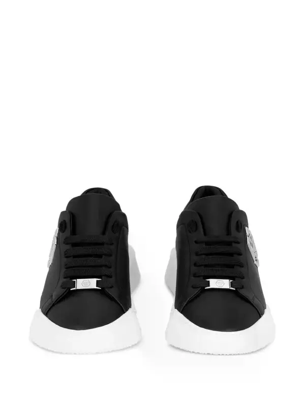 Philipp Plein Platform Leather Sneakers - Black