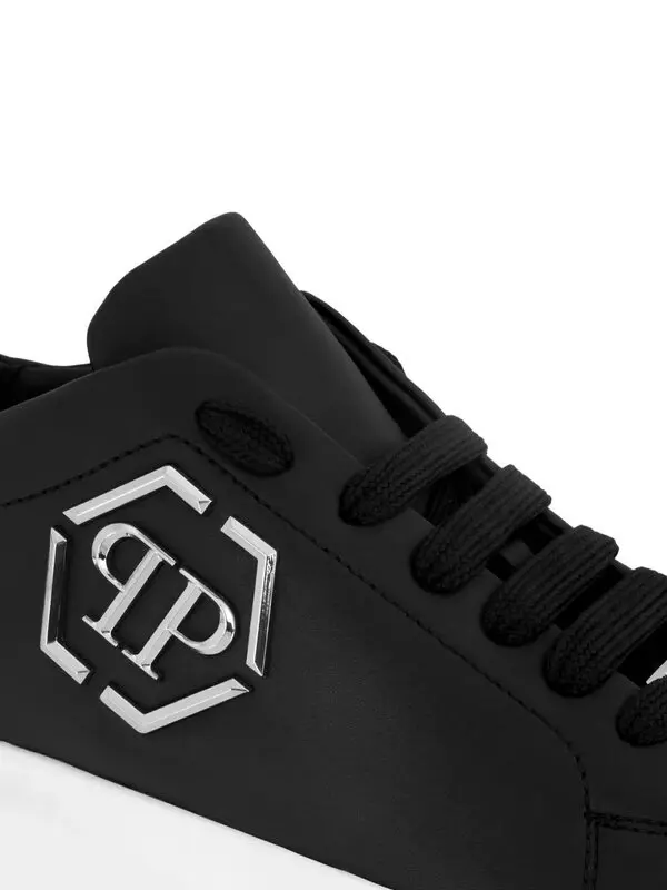 Philipp Plein Platform Leather Sneakers - Black