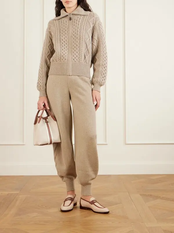 Loro Piana Sergio Leather-trimmed Canvas Loafers - Neutrals