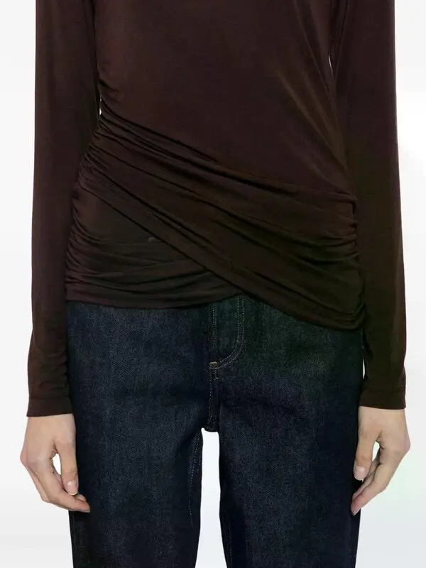 AGOLDE Twist Eve T-shirt - Brown