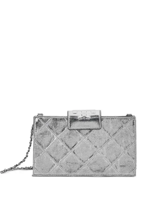 Tory Burch Mini Fleming Crossbody Bag - Silver