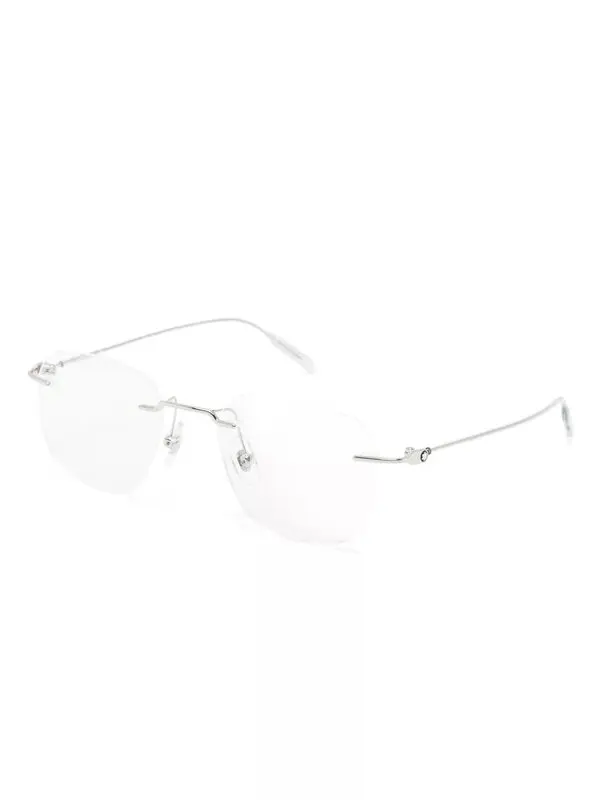 Montblanc Rimless Geometric-frame Glasses - Silver