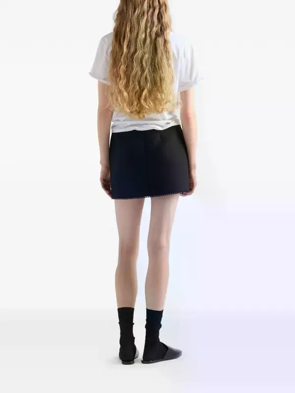 Prada Lace-detail Mini Skirt