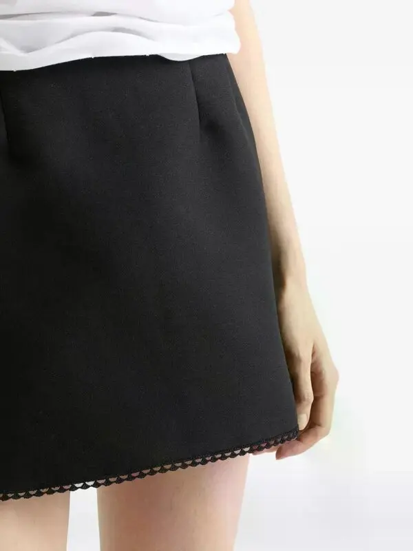 Prada Lace-detail Mini Skirt