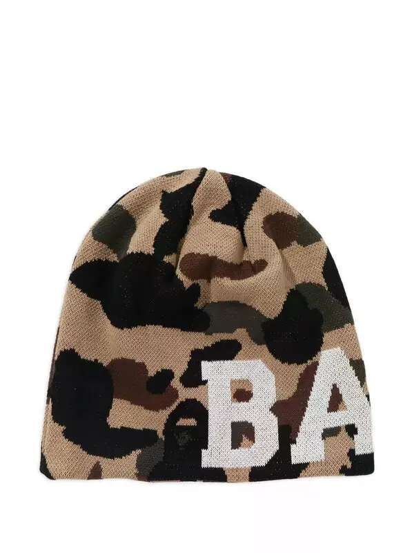 A BATHING APE Camouflage-patterned Beanie - Neutrals