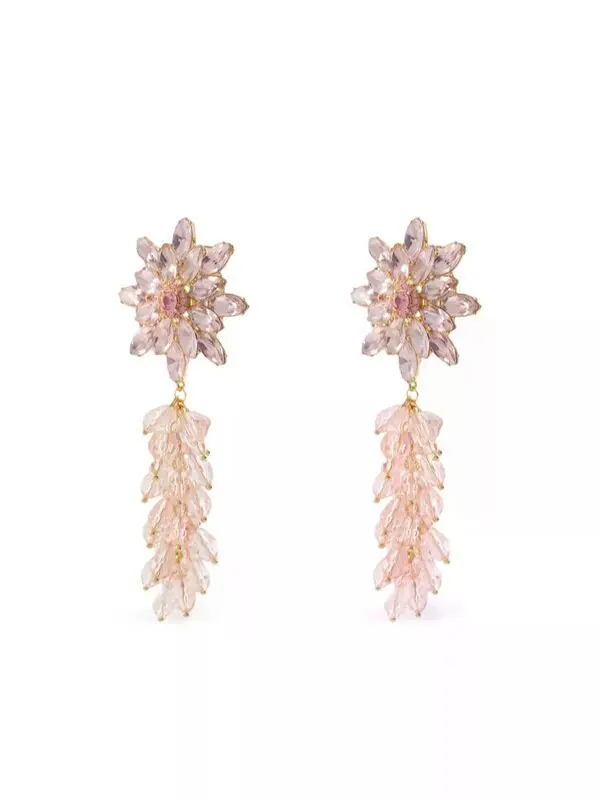SELF-PORTRAIT Flower Cluster Drop Earrings