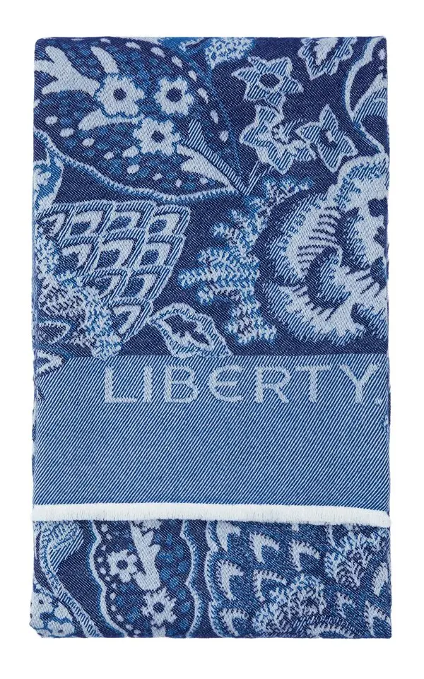 Liberty Patricia Wool Throw - Navy