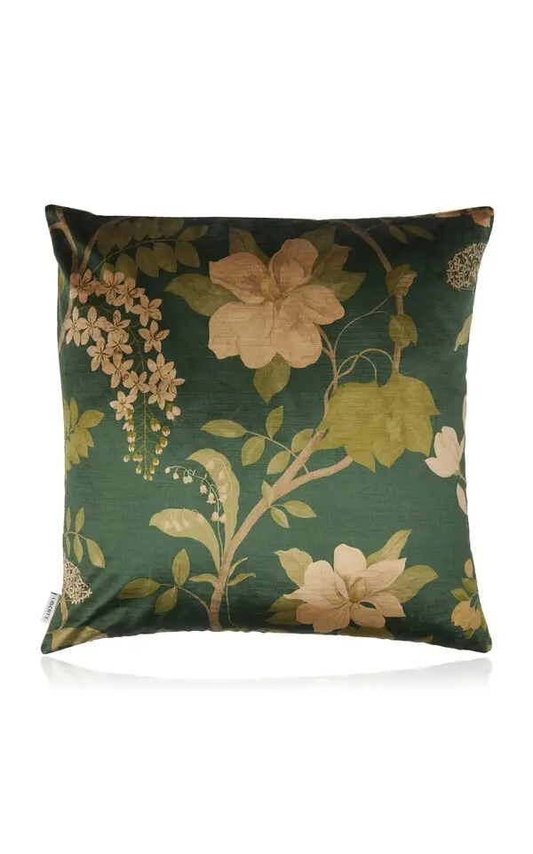 Liberty Magical Plants Velvet Cushion - Green