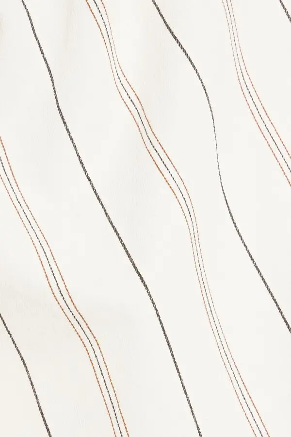 Vince Cropped Striped Top - White