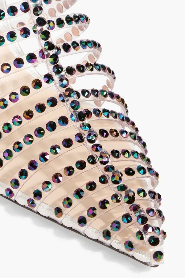 JIMMY CHOO Thu 85 Crystal-embellished Slingback Sandals