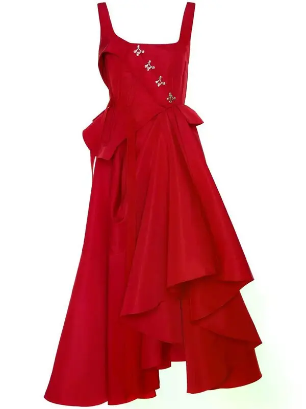 Alexander McQueen Hook-embellished Drape Dress