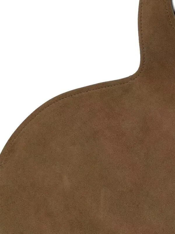 Coperni Large Double Heart Leather Tote Bag - Brown