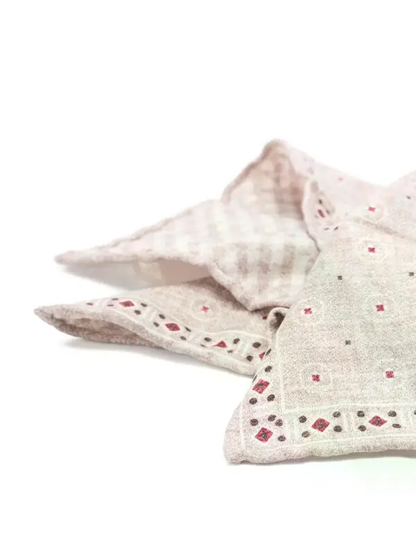 Brunello Cucinelli Checked Silk Scarf
