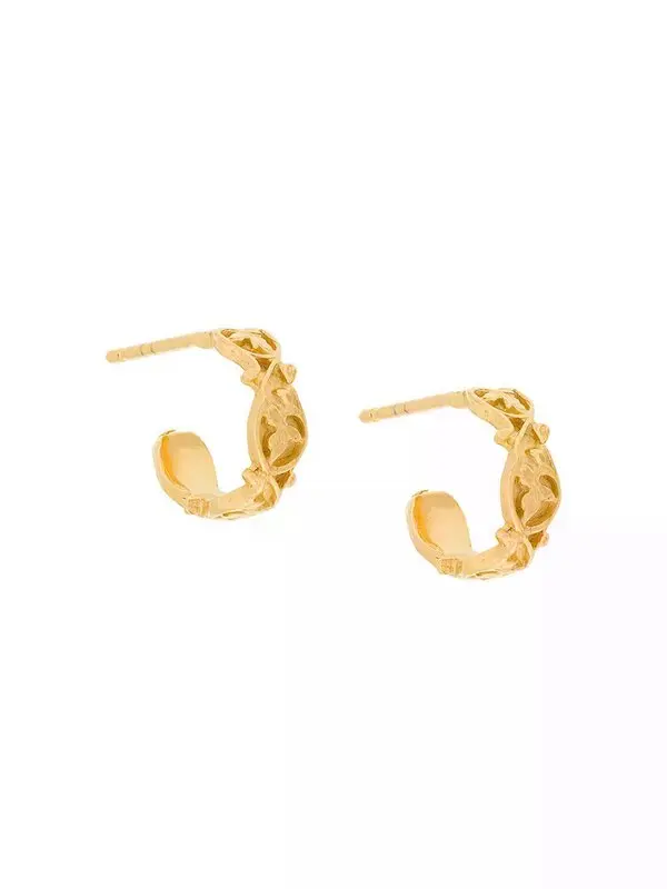 WOUTERS & HENDRIX My Favourite Cast Ribbon Hoop Earrings - Metallic
