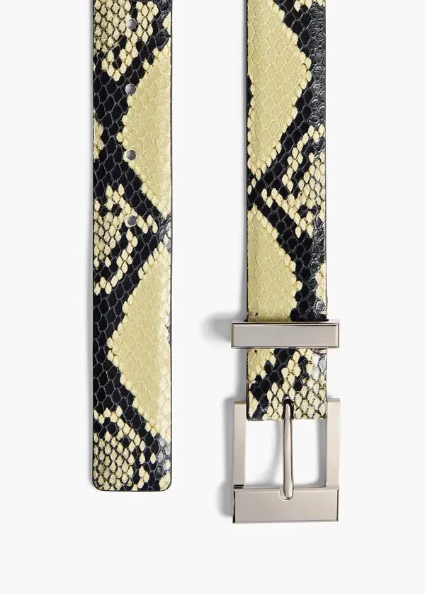 Khaite Medium Manhattan Python-embossed Belt
