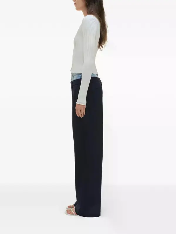 Simkhai Ophelia Double-waistband Trousers - Blue