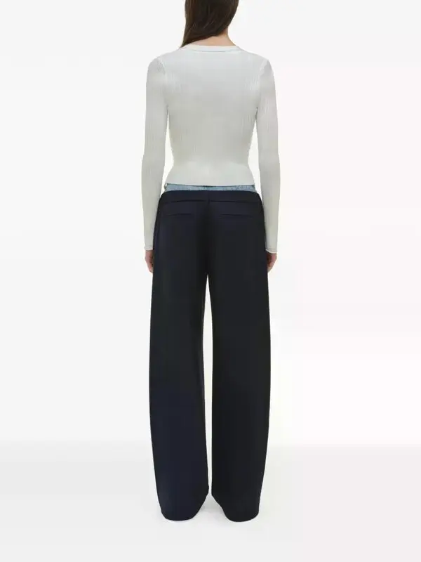 Simkhai Ophelia Double-waistband Trousers - Blue