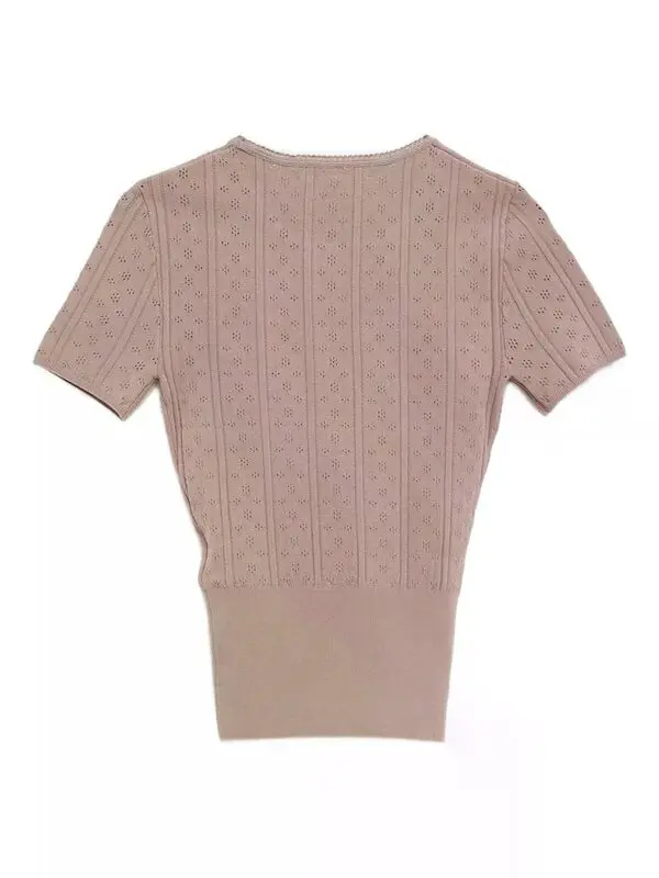 JW Anderson Pointelle Short-sleeve T-shirt - Neutrals
