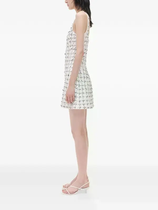 Simkhai Ziva Floral-embellished Mini Dress - White