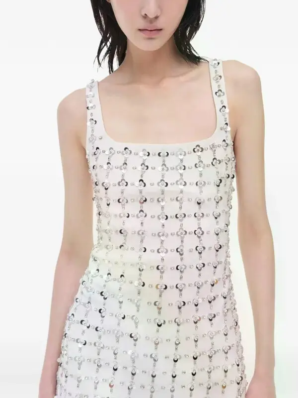 Simkhai Ziva Floral-embellished Mini Dress - White