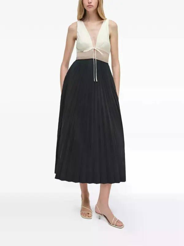 Simkhai Stephanie Pleated Midi Dress